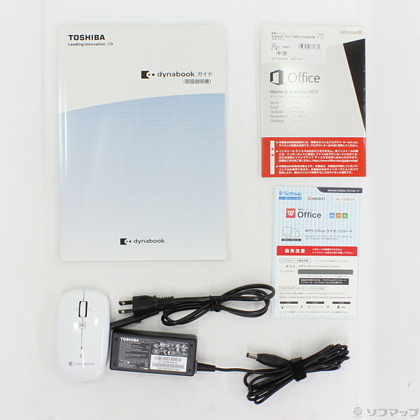 【中古】dynabook T554／45KW PT55445KSXW リュクスホワイト 〔Windows 8〕 〔Office付 ...