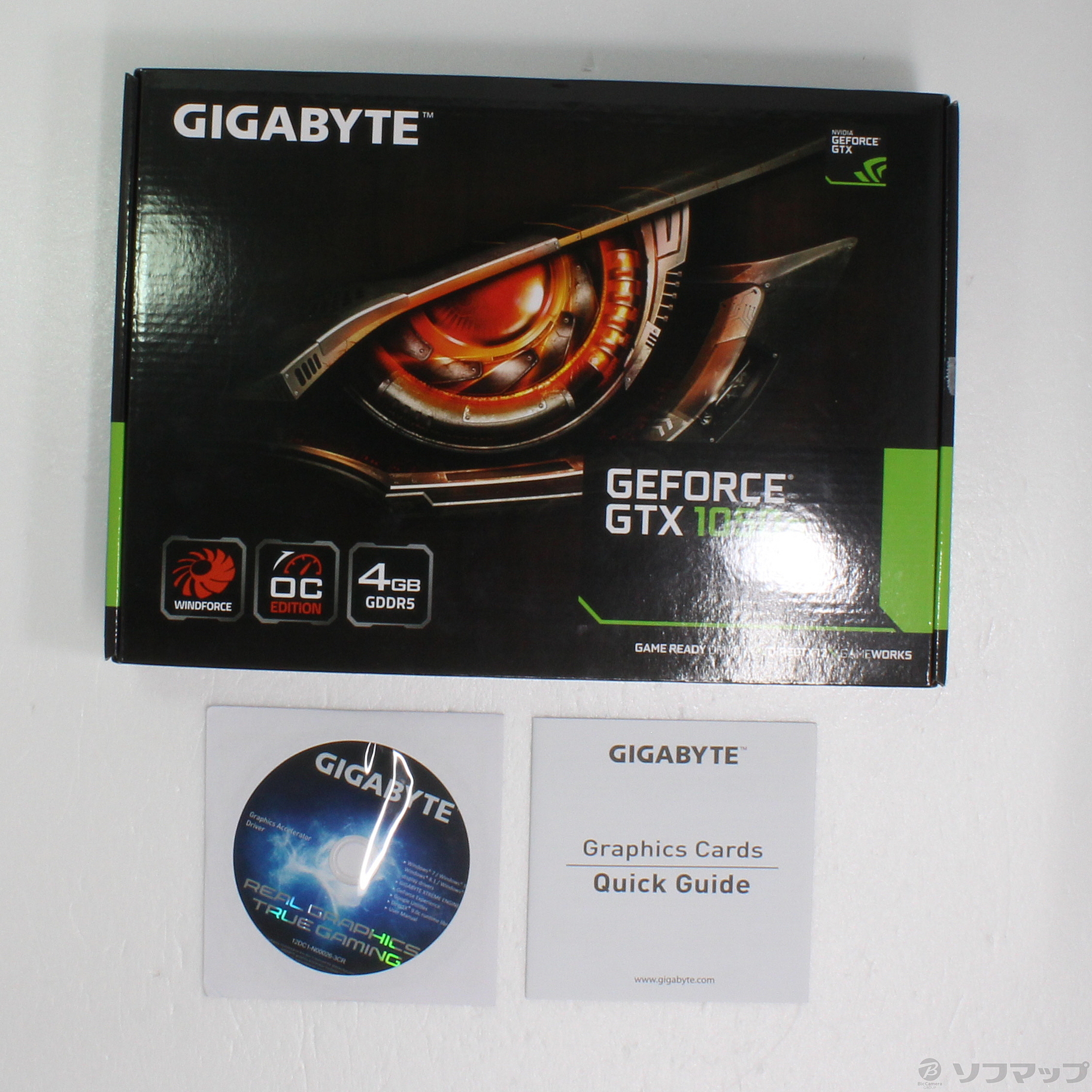 【中古】GeForce GTX 1050 Ti Windforce OC 4G (GV-N105TWF2OC-4GD ...