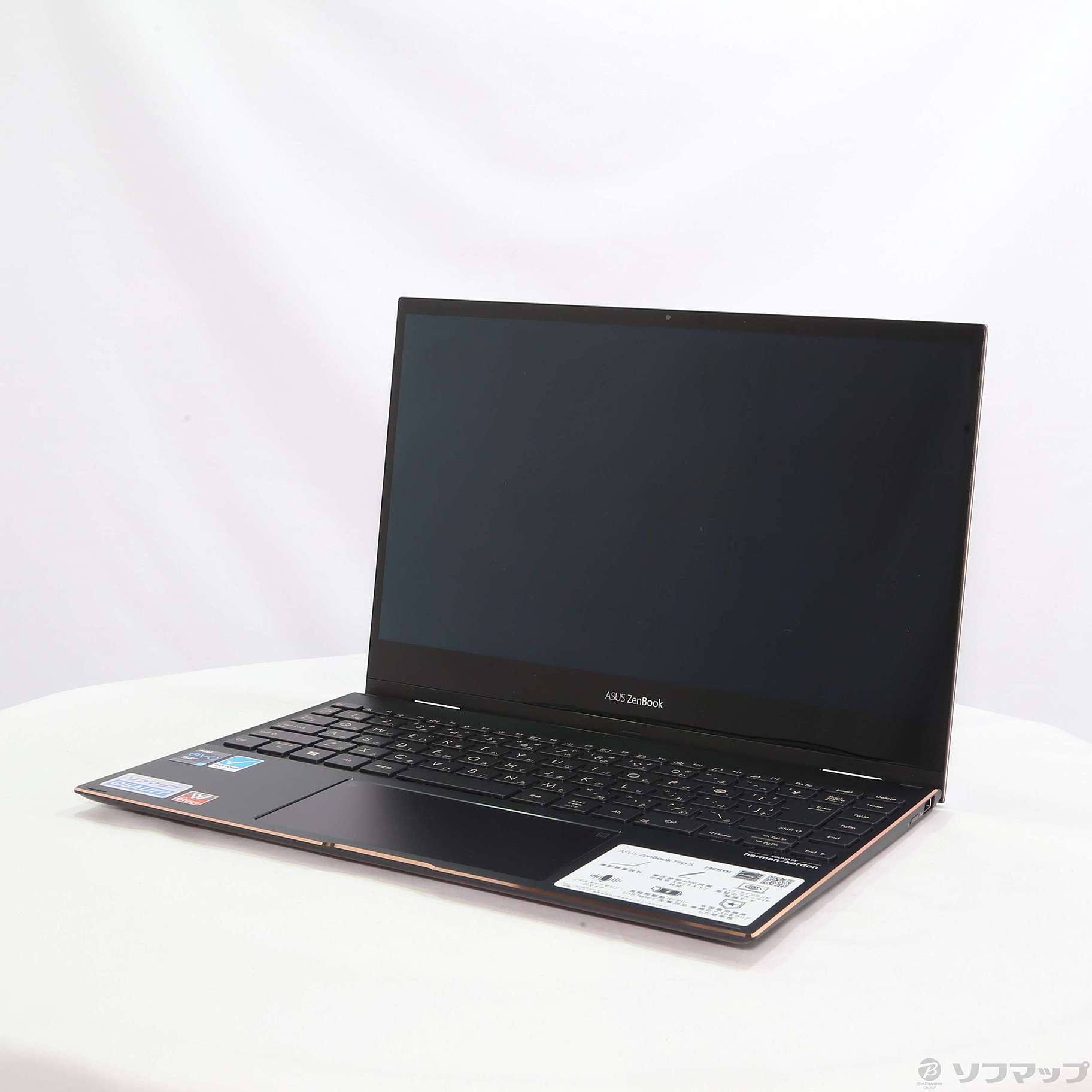 【中古】ZenBook Flip S UX371EA UX371EA-HL003TS ジェードブラック 〔Windows 10〕 04/24 ...