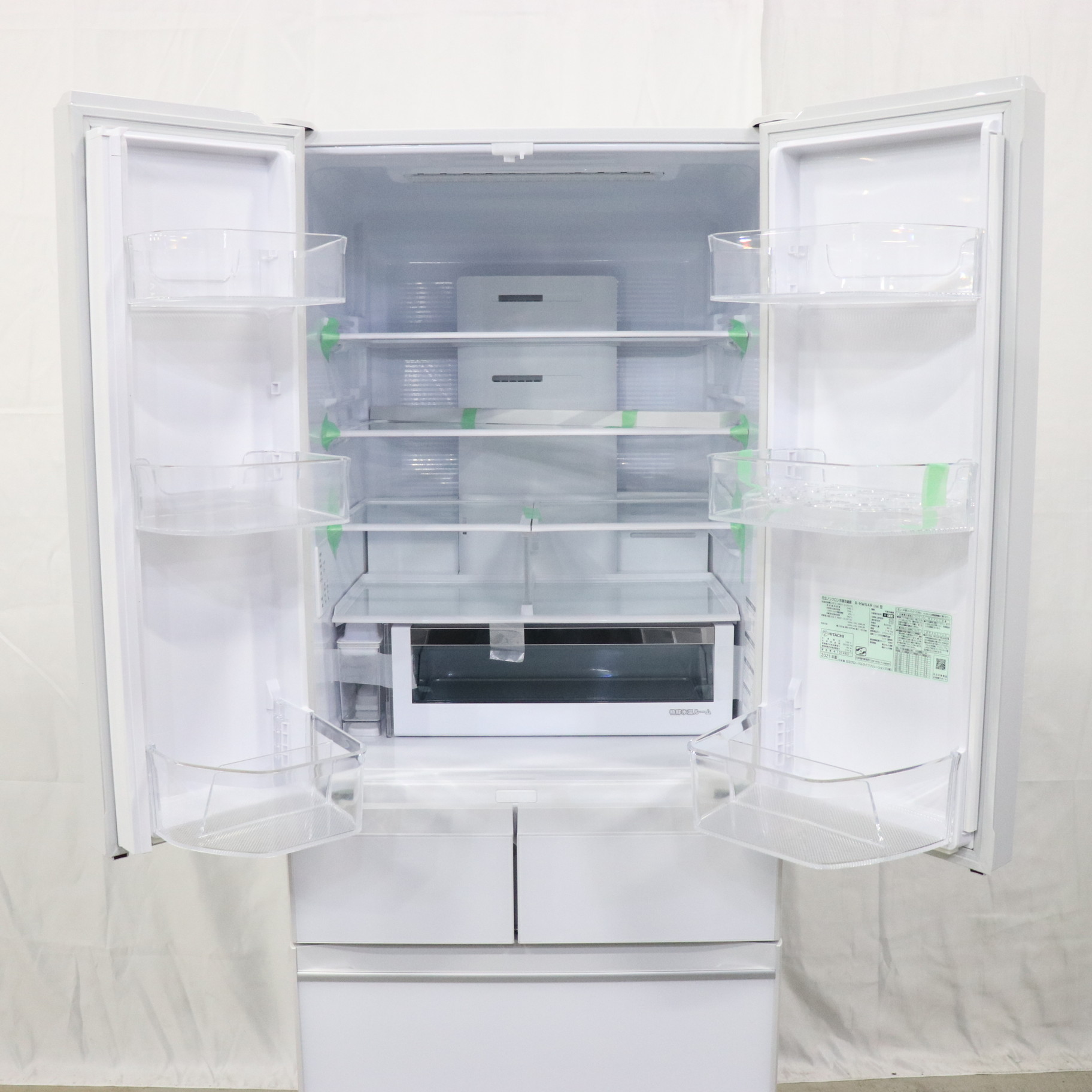 【中古】〔展示品〕 冷蔵庫 HWタイプ クリスタルホワイト R-HW54R-XW [6ドア ／観音開きタイプ ／540L ...