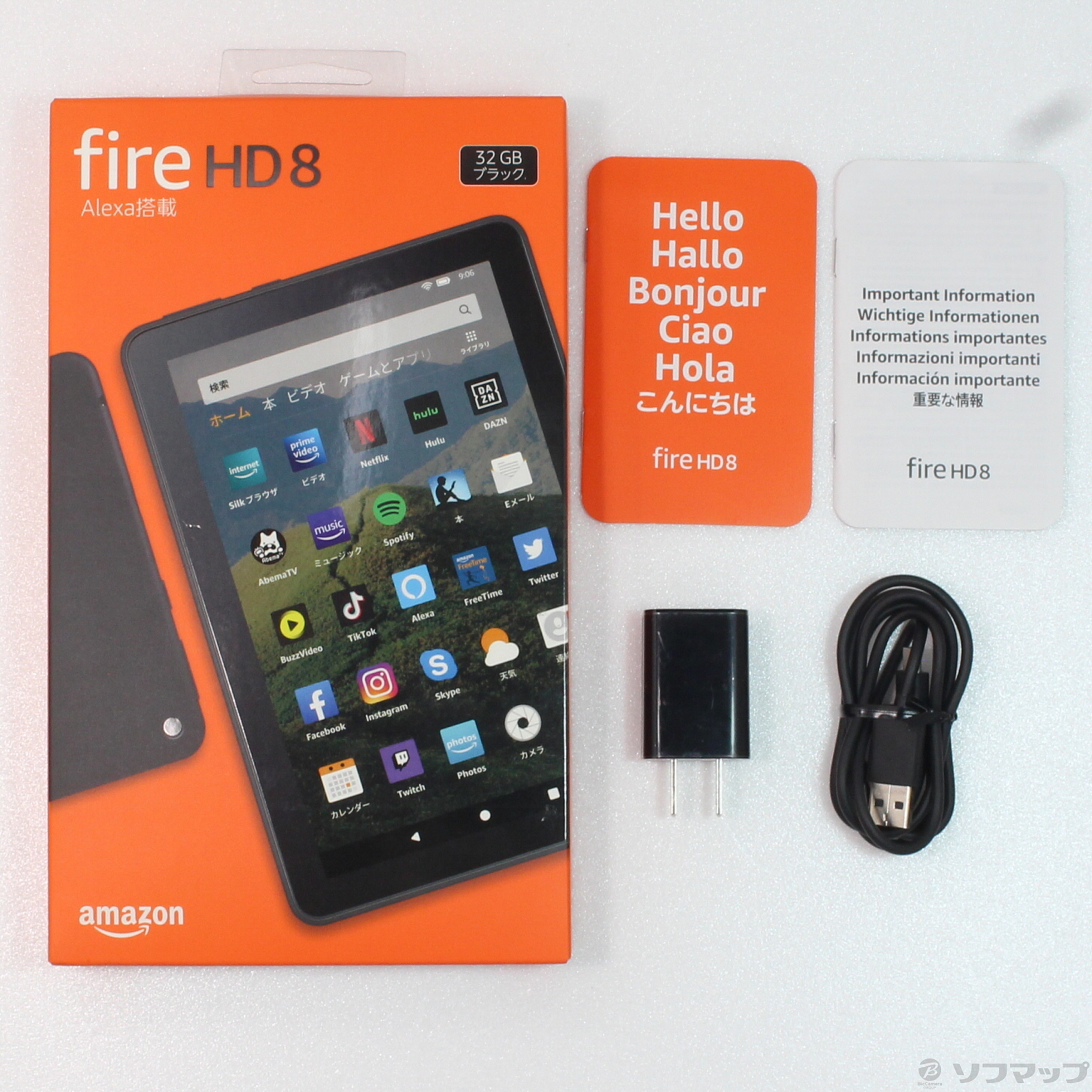 【中古】〔展示品〕 Fire HD 8 2020 32GB ブラック K72LL4 Wi-Fi [2133045490234] - リコレ ...