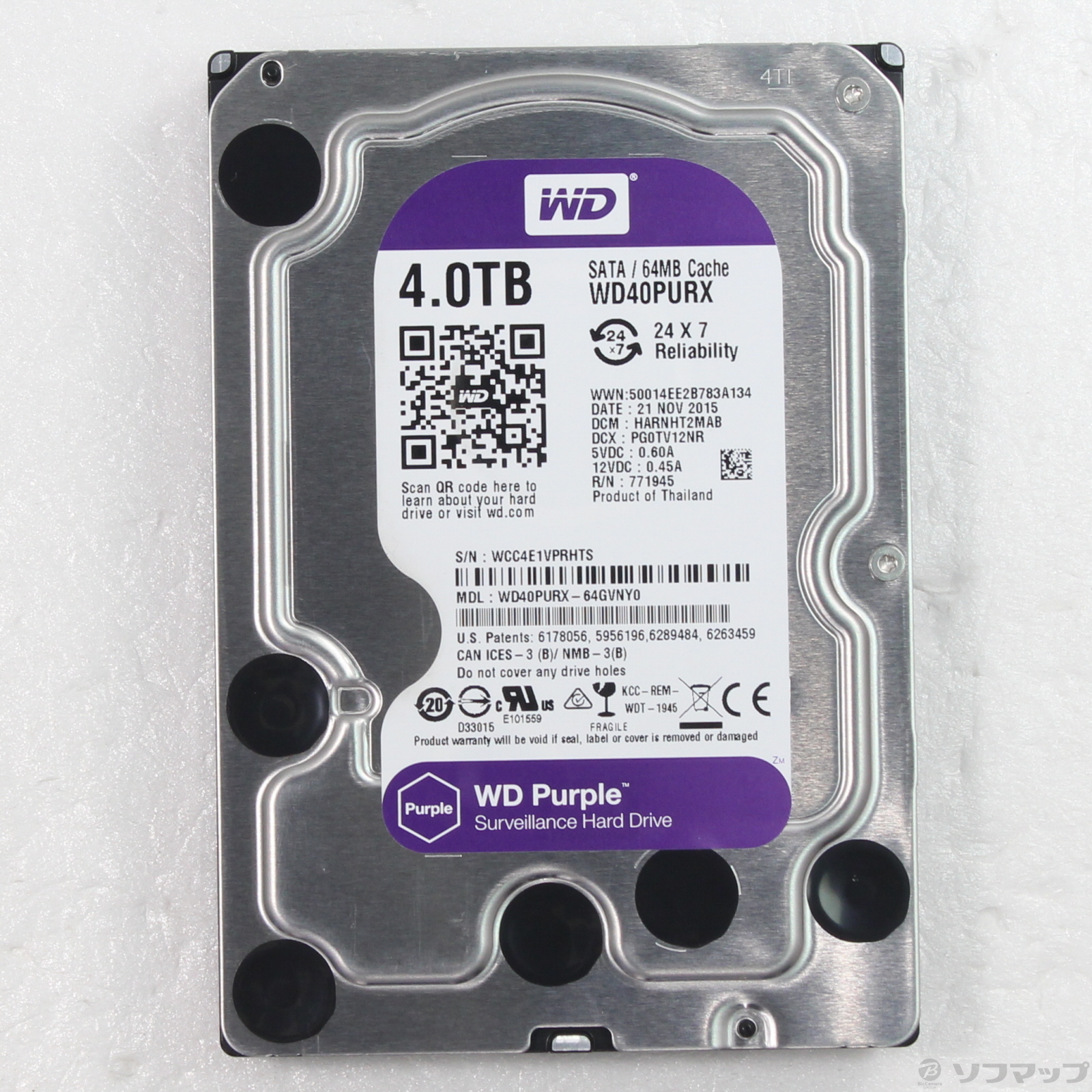 【中古】WD40PURX-64GVNY0 [2133047406745] - リコレ！|ビックカメラグループ ソフマップの中古通販サイト