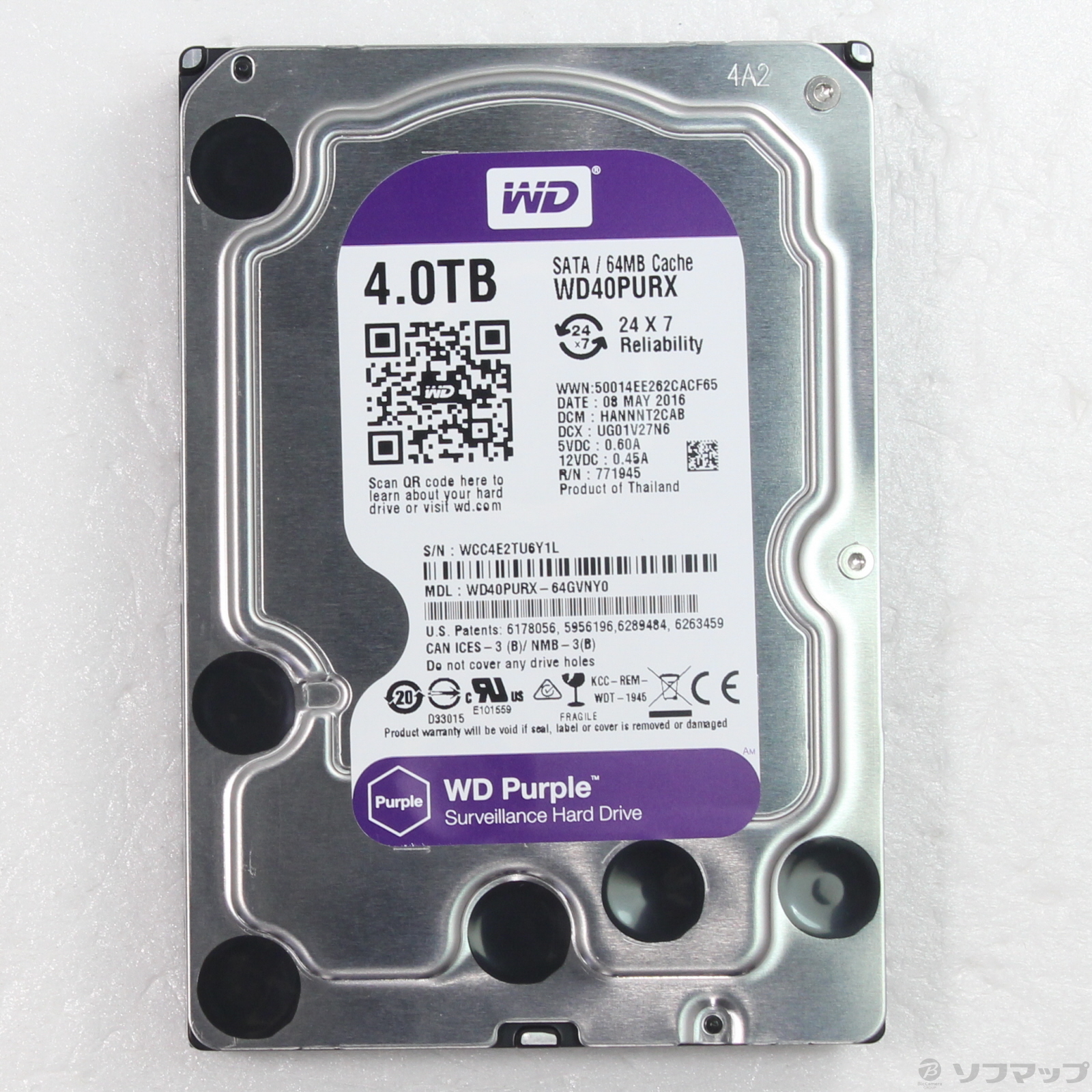 【中古】WD40PURX-64GVNY0 [2133047409593] - リコレ！|ビックカメラグループ ソフマップの中古通販サイト