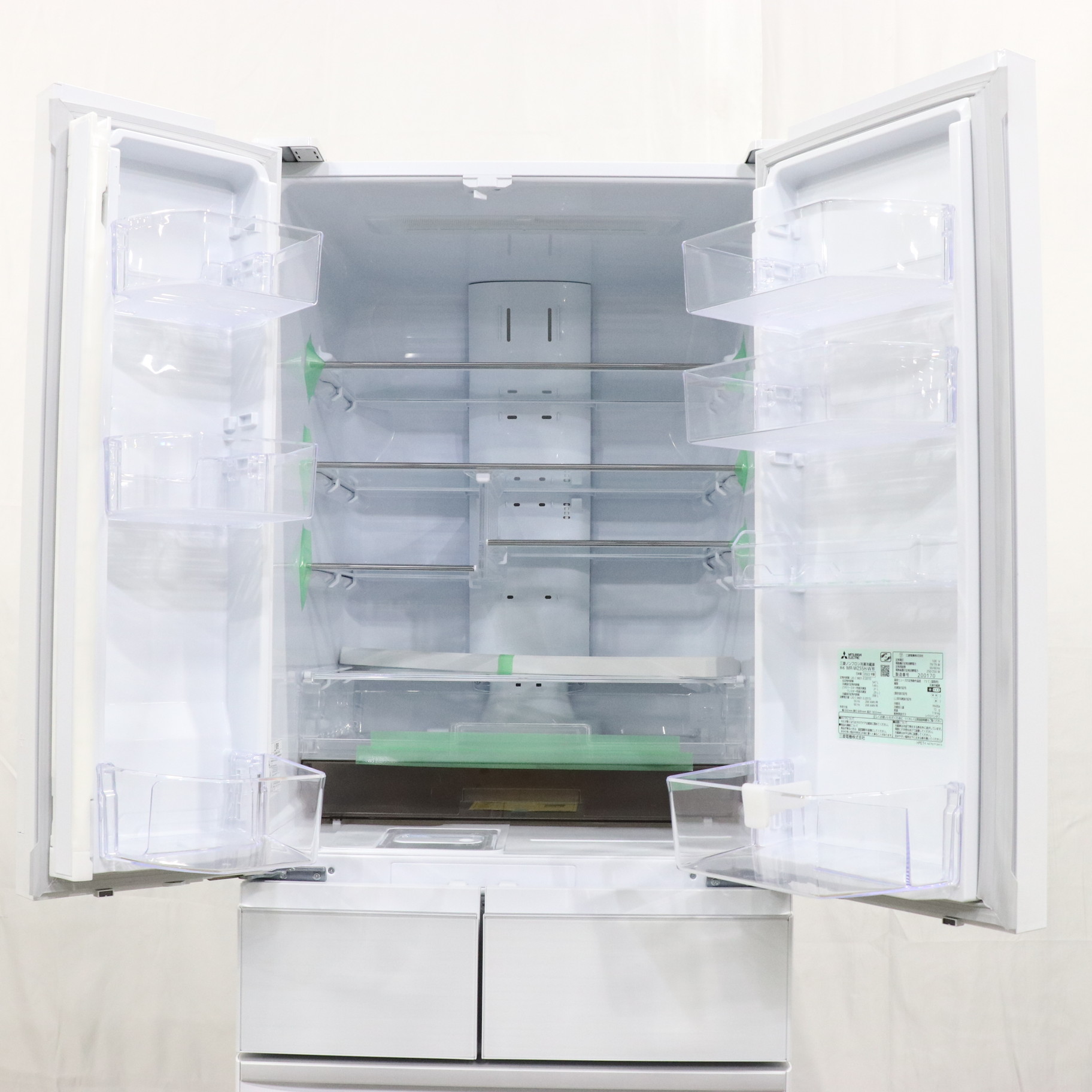 【中古】〔展示品〕 冷蔵庫 中だけひろびろ大容量 WZシリーズ クリスタルホワイト MR-WZ55H-W [6ドア ／観音開きタイプ ／547L] [2133048639715] - リコレ ...