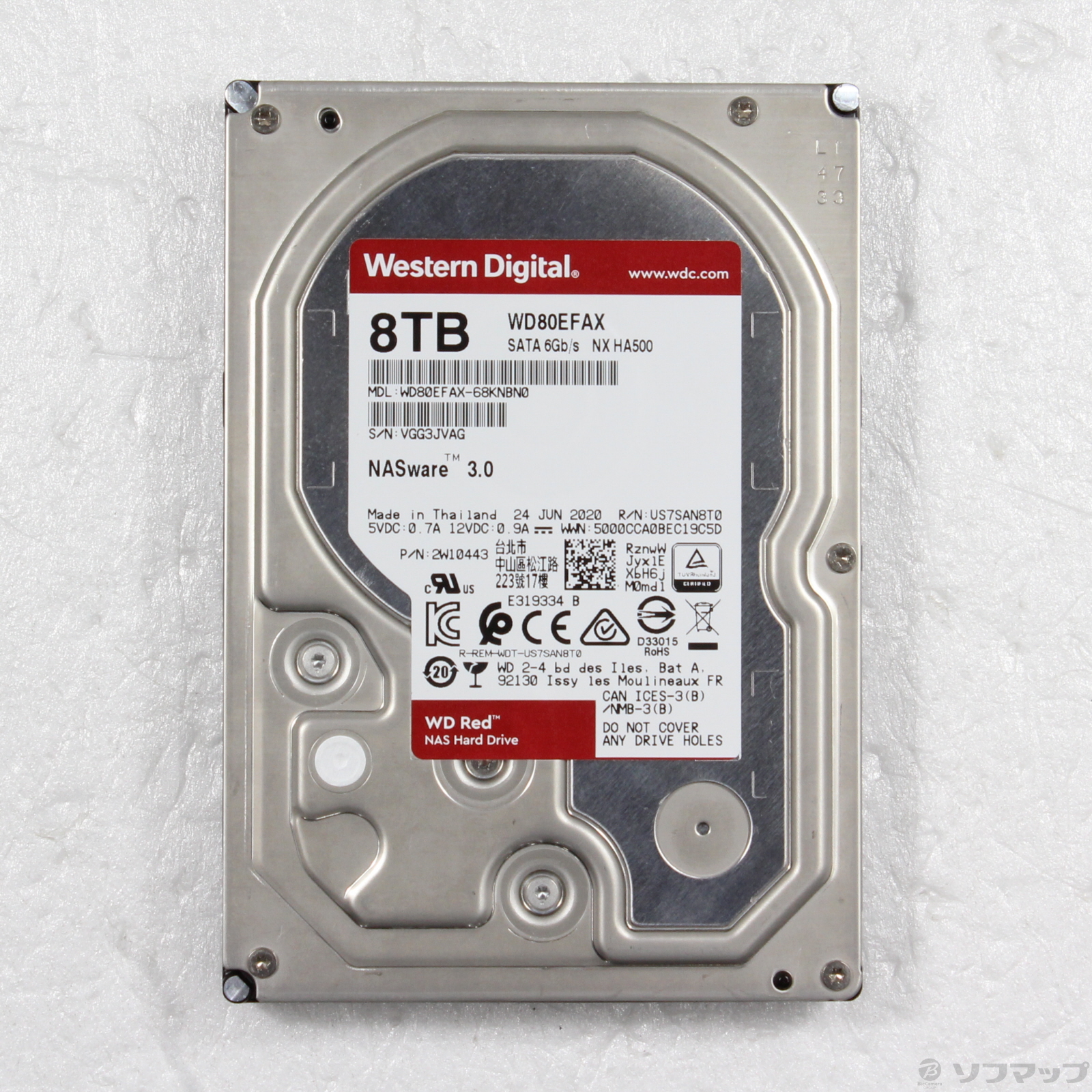 【中古】WD80EFAX [2133049059550] - リコレ！|ビックカメラグループ ソフマップの中古通販サイト