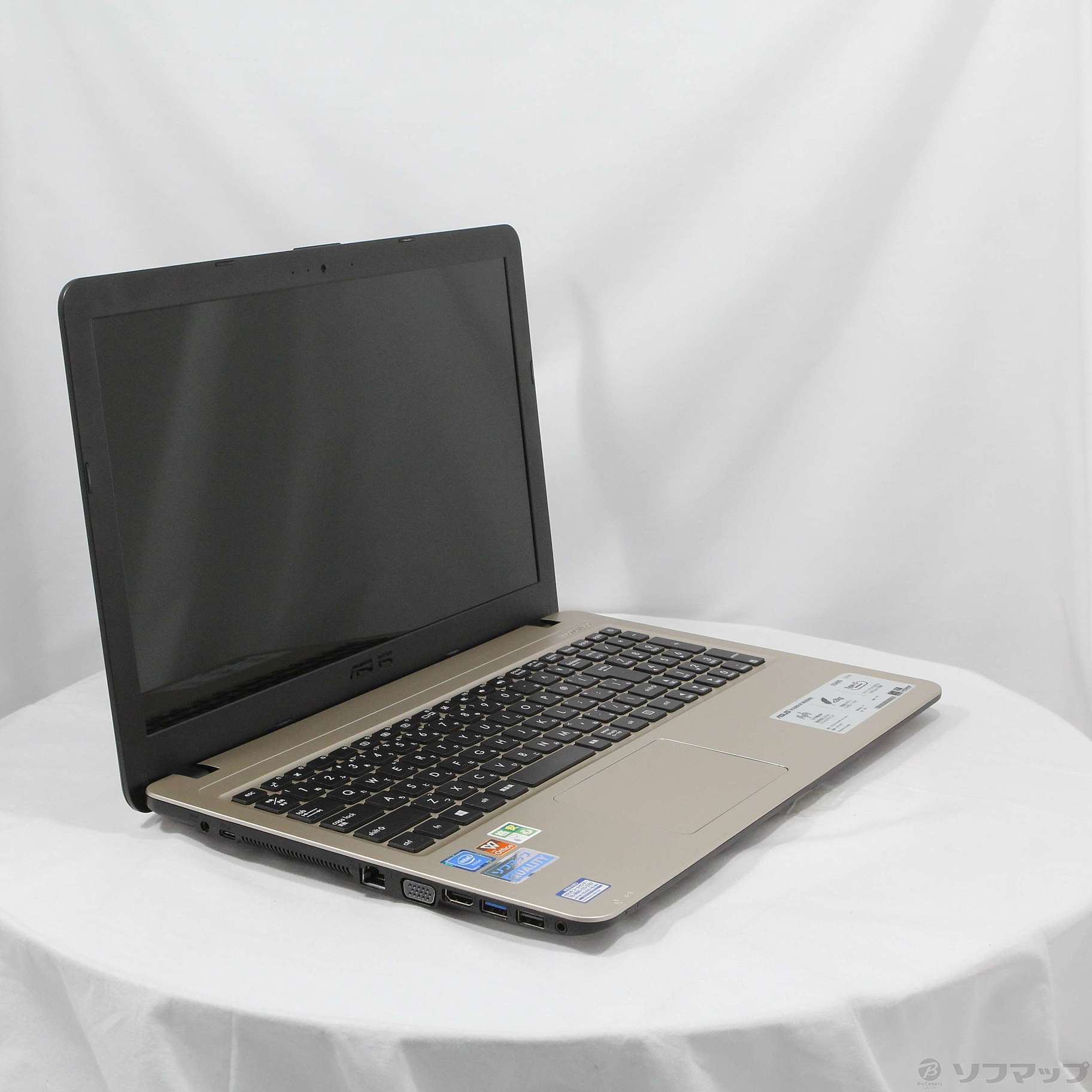 【中古】格安安心パソコン VivoBook X540SA X540SA-XX081T スチールシルバー 〔Windows 10 ...