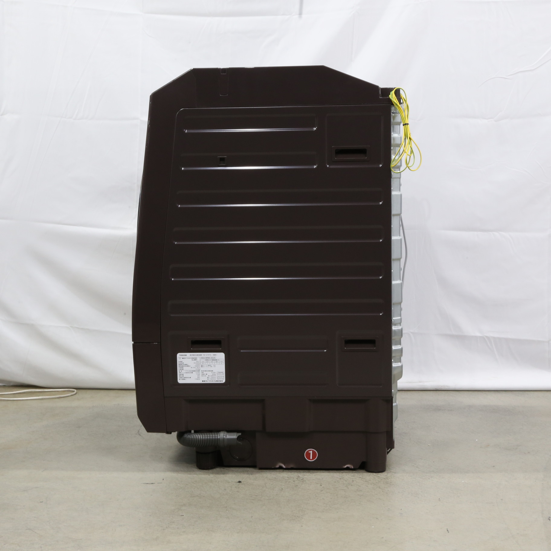 【中古】〔展示品〕 ドラム式洗濯乾燥機 ZABOON（ザブーン） ボルドーブラウン TW-127XP3L(T) [洗濯12.0kg ／乾燥7 ...