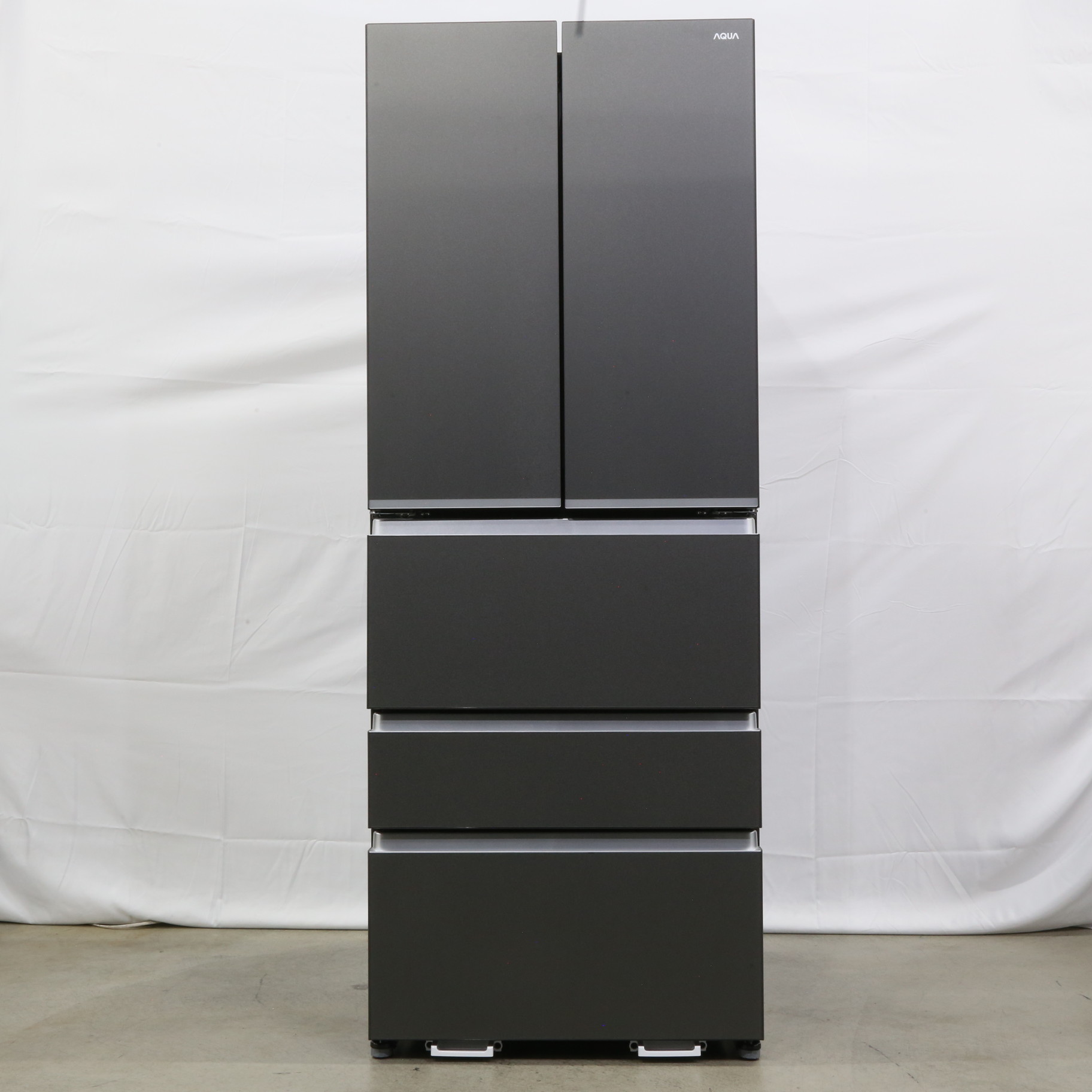 【中古】〔展示品〕 冷蔵庫 TX SERIES マットクリアブラック AQR-TXA50N(K) [幅70cm ／501L ／5ドア ／観音開きタイプ ／2023年 ...