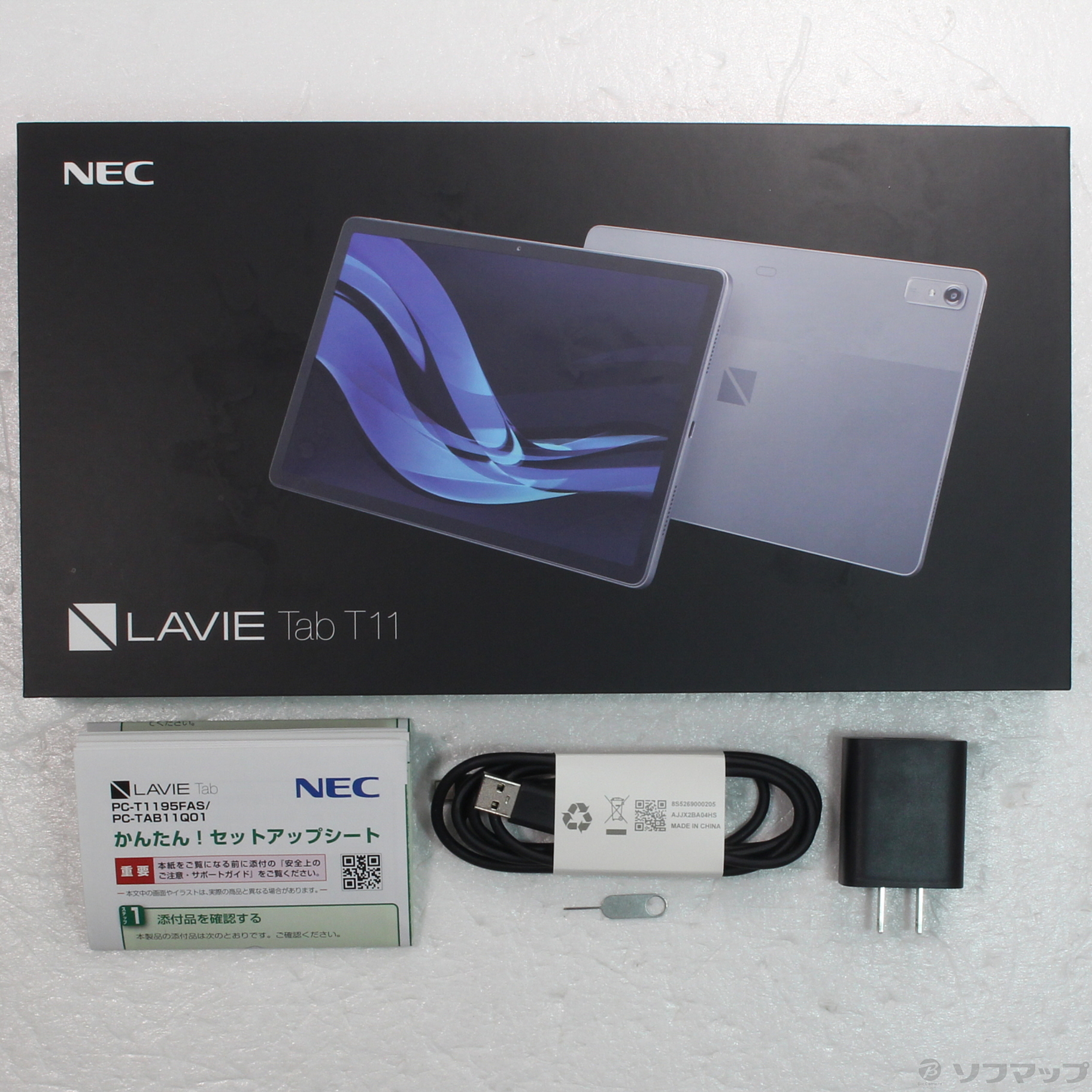 【中古】LAVIE Tab T11 T1195／FAS 256GB ストームグレー PC-T1195FAS Wi-Fi [11.2インチ有機EL／MediaTek Kompanio 1300T ...