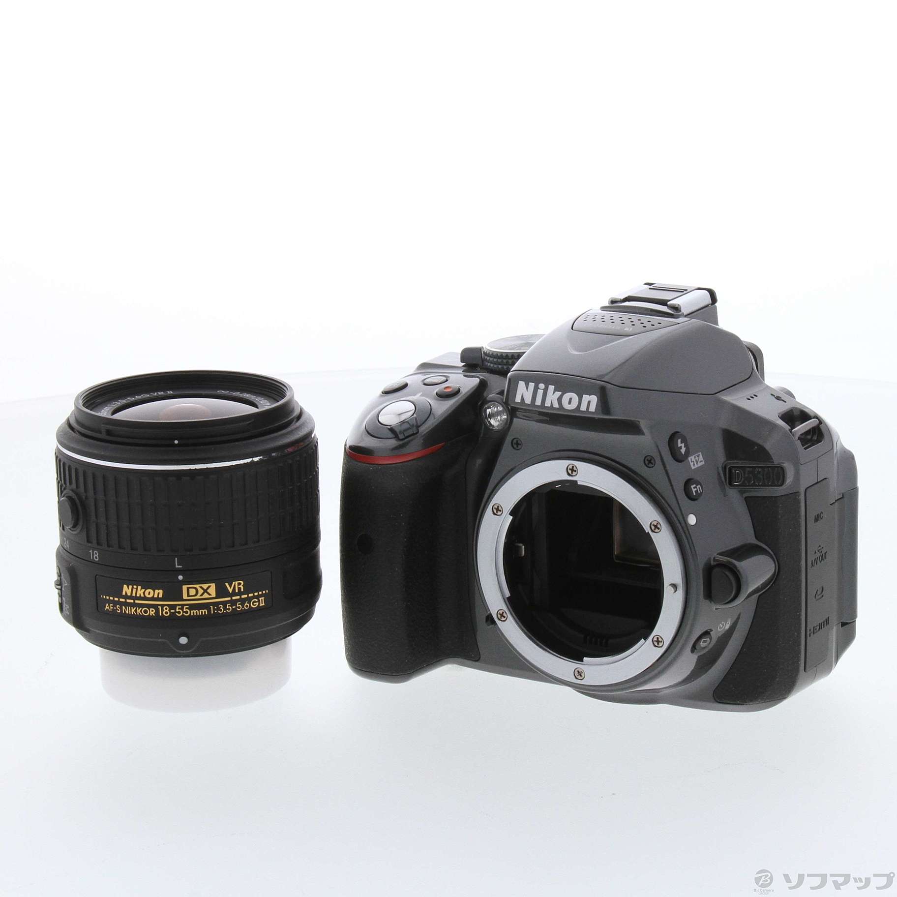 【中古】NIKON D5300 18-55 VRII レンズキットGY (2410万画素／SDXC) [2133054178246] - リ ...