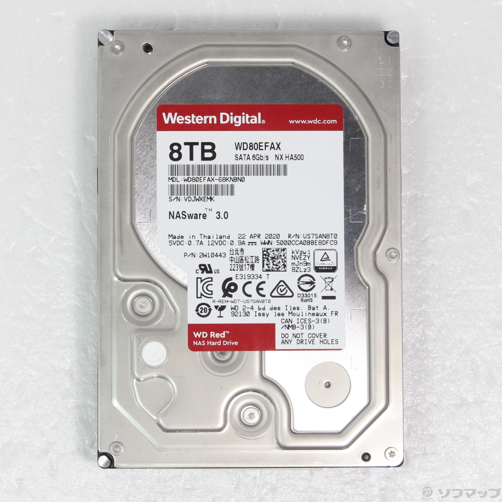【中古】WD80EFAX [2133055017568] - リコレ！|ビックカメラグループ ソフマップの中古通販サイト