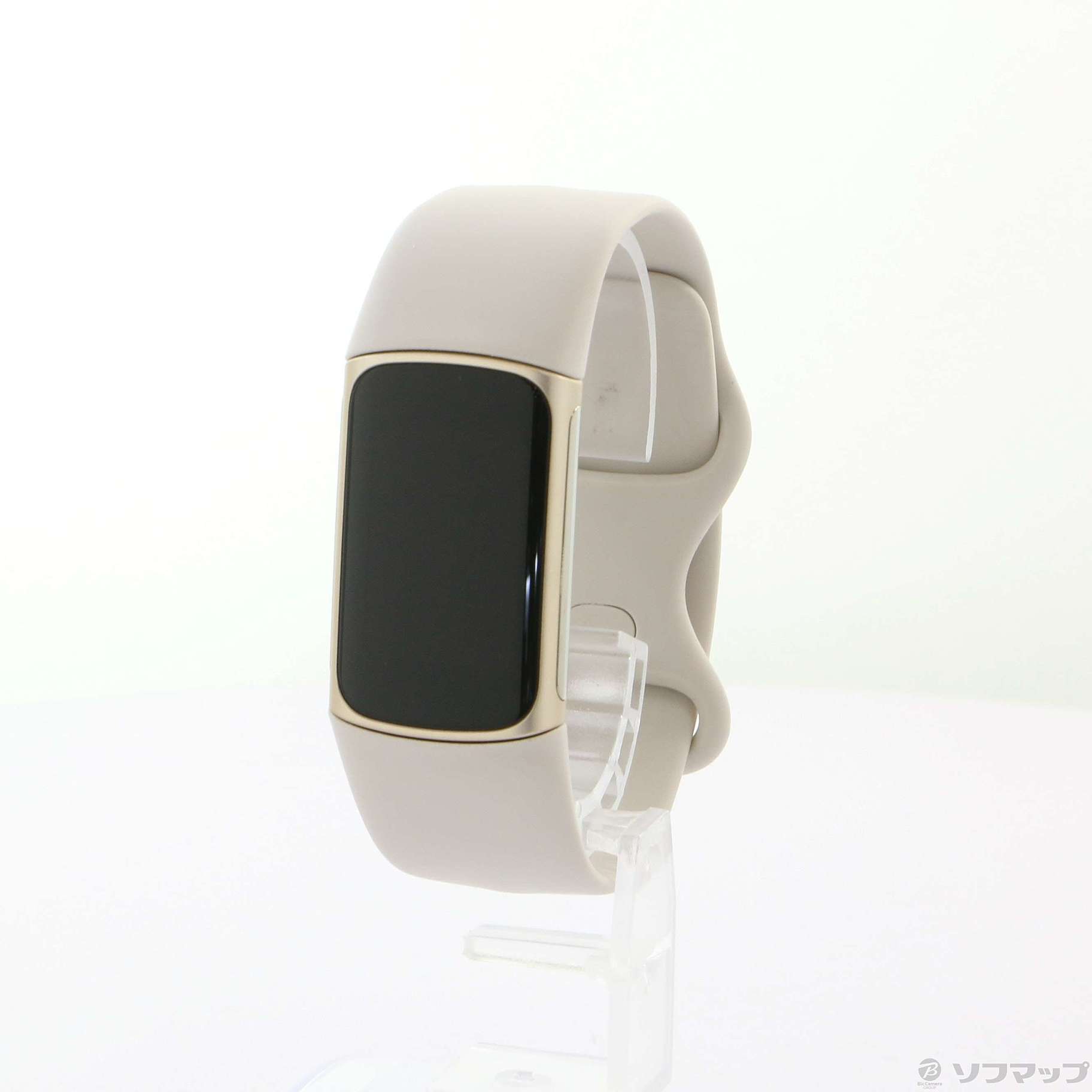 【中古】〔展示品〕 Fitbit Charge5 FB421GLWT-FRCJK ルナホワイト／ソフトゴールド [2133055341984 ...