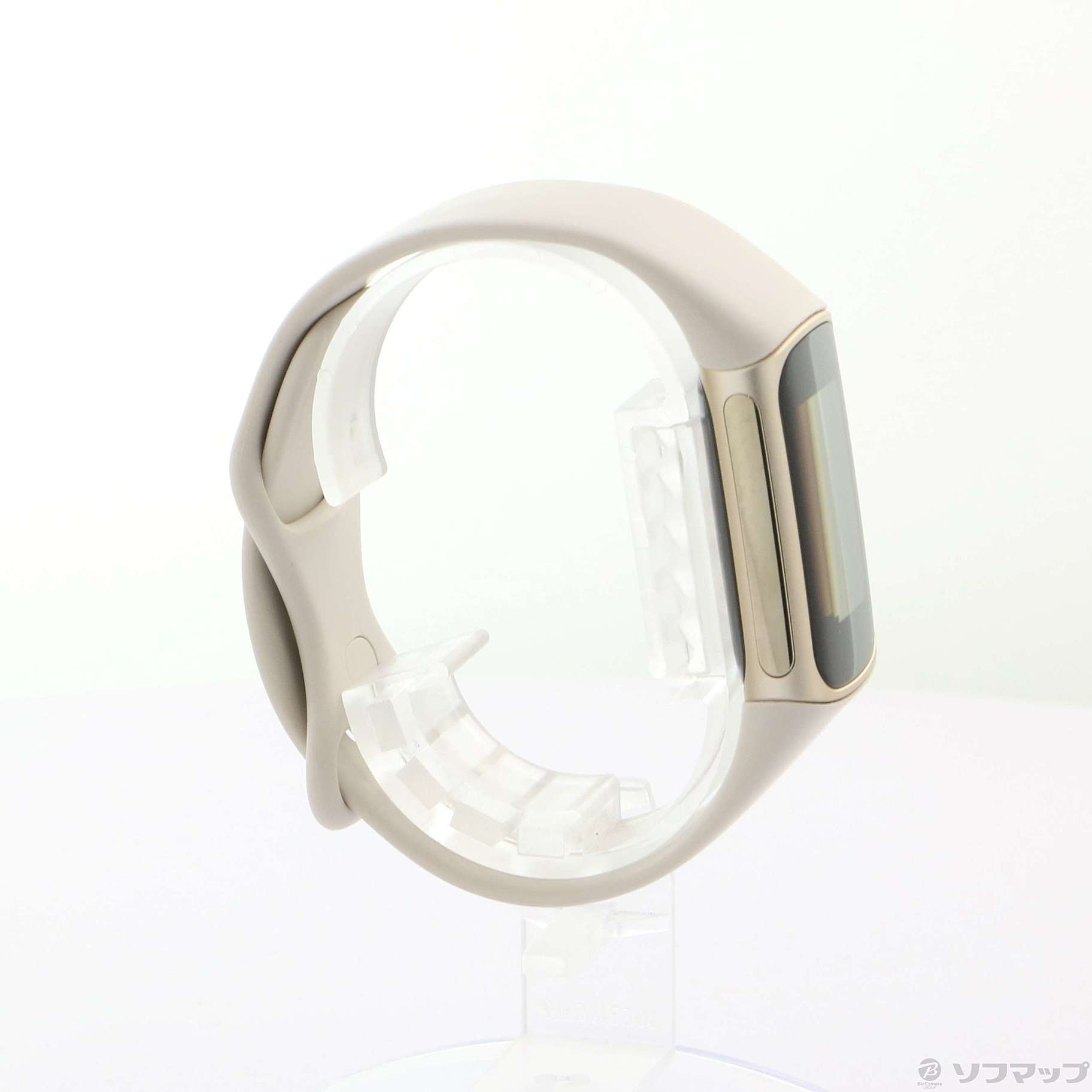 【中古】〔展示品〕 Fitbit Charge5 FB421GLWT-FRCJK ルナホワイト／ソフトゴールド [2133055341984 ...