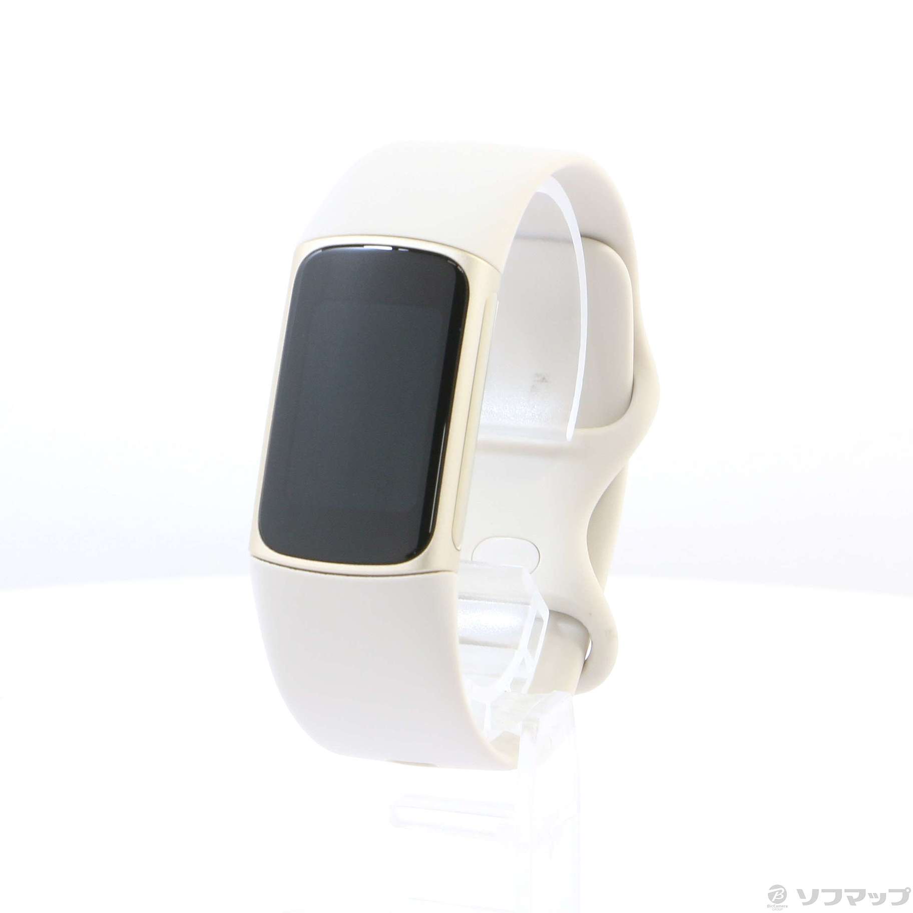 【中古】〔展示品〕 Fitbit Charge5 FB421GLWT-FRCJK ルナホワイト／ソフトゴールド [2133055342530 ...