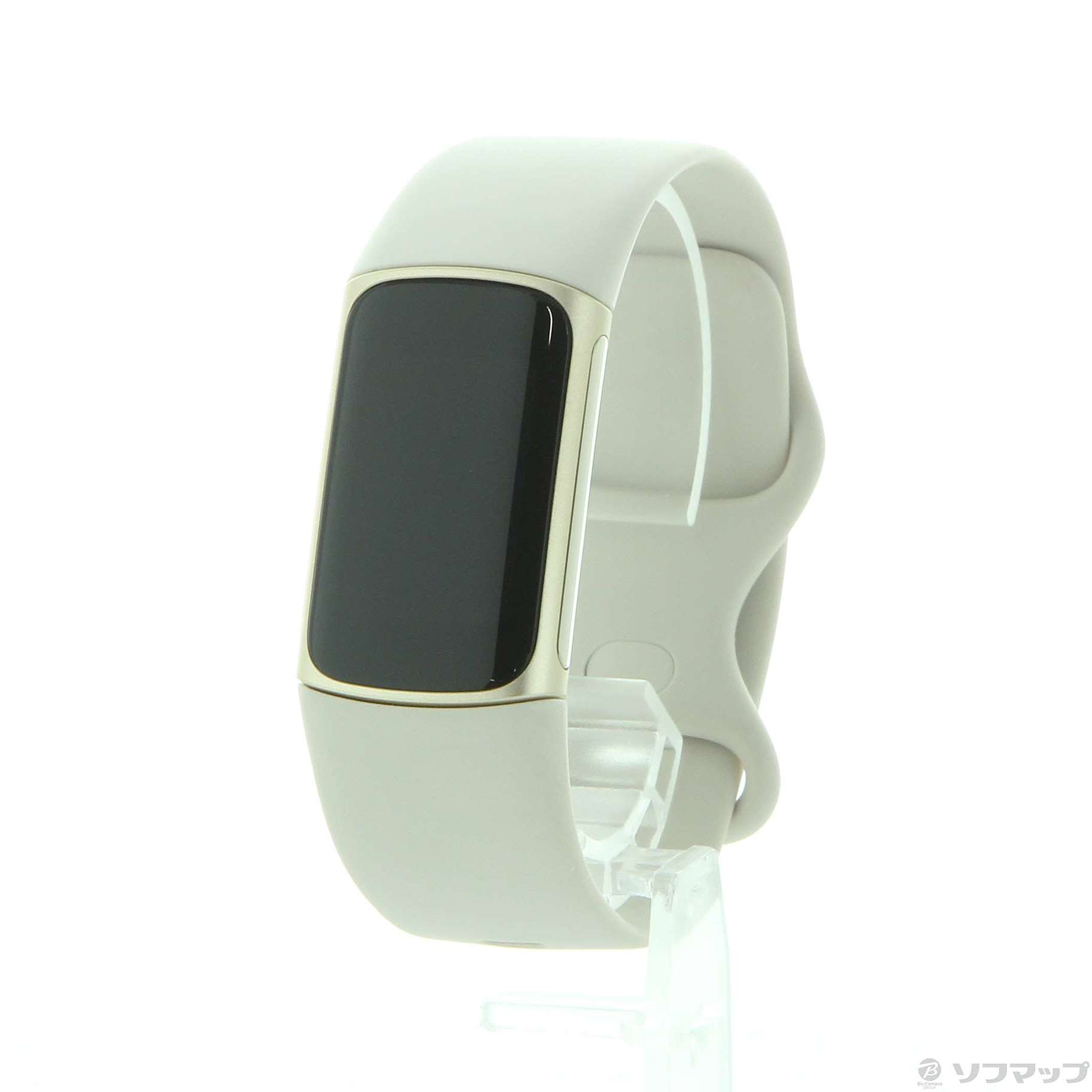 【中古】〔展示品〕 Fitbit Charge5 FB421GLWT-FRCJK ルナホワイト／ソフトゴールド [2133055343025 ...