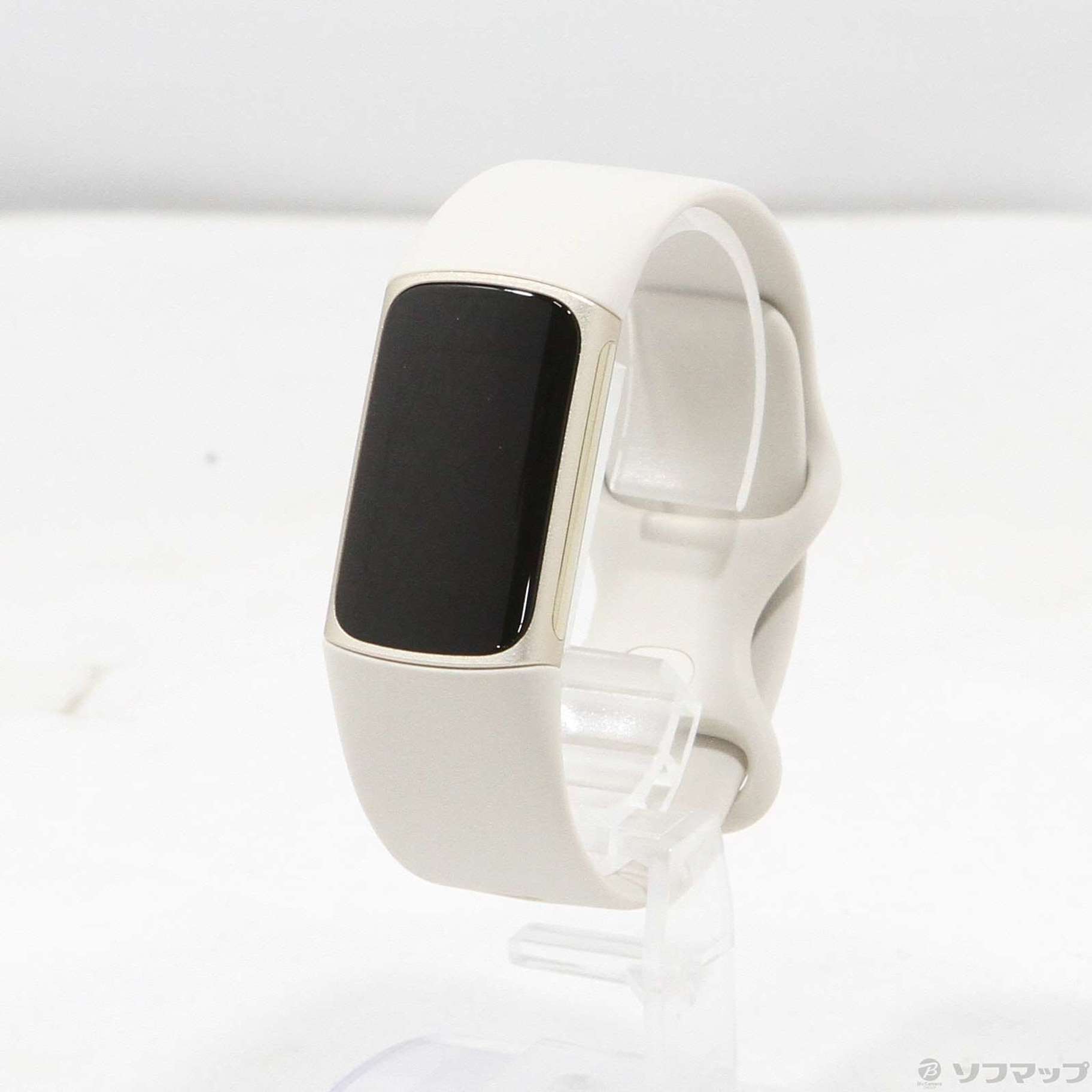 【中古】〔展示品〕 Fitbit Charge5 FB421GLWT-FRCJK ルナホワイト／ソフトゴールド [2133055452390 ...
