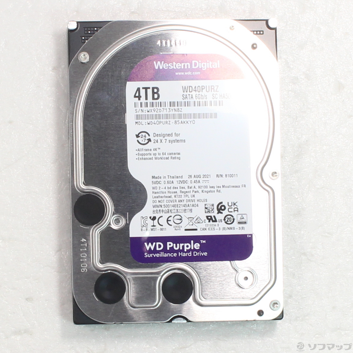 【中古】WD Purple Surveillance Hard Drive WD40PURZ [2133055806810] - リコレ ...