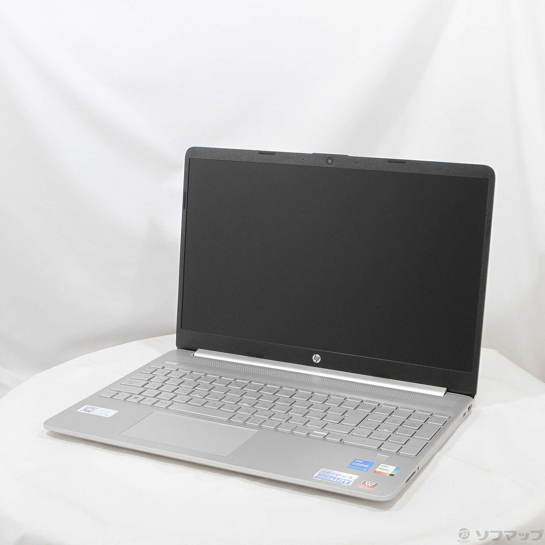 【中古】HP 15s-fq5000 6F8T6PA-AAAA ナチュラルシルバー [Core-i5-1235U (1.3GHz)／8GB／SSD256GB／15.6インチワイド ...