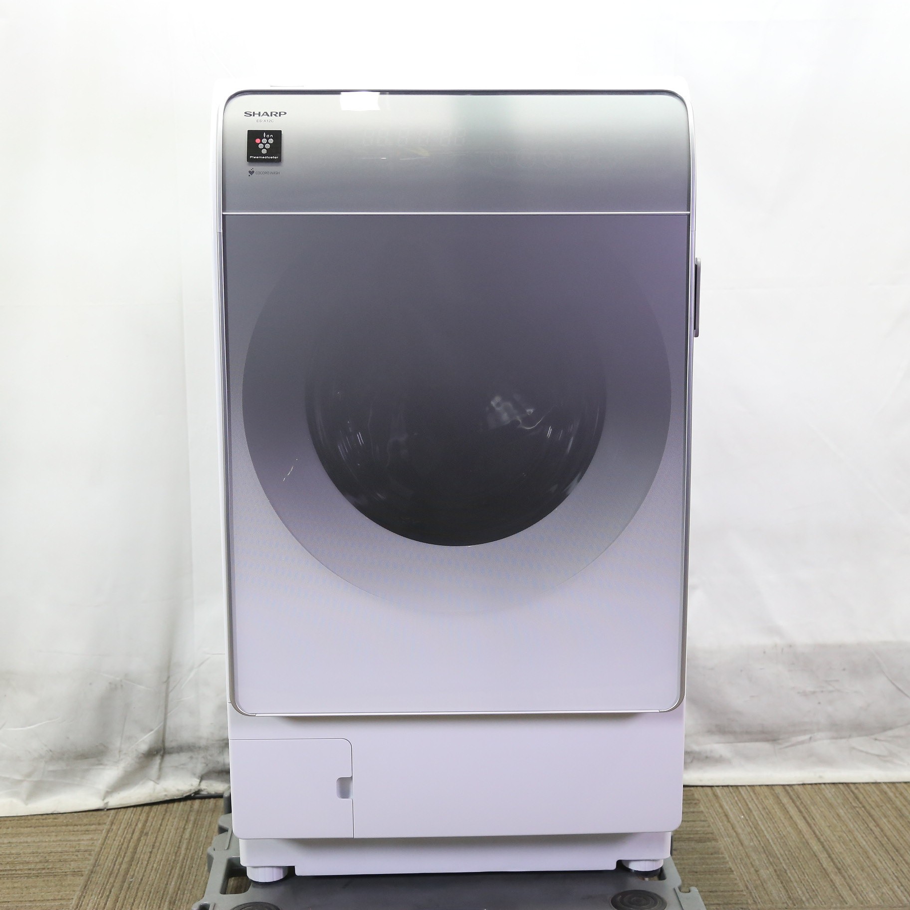 【中古】〔中古品〕 ドラム式洗濯機 クリスタルシルバー ES-X12C-SL [洗濯12.0kg ／乾燥6.0kg ／ヒートポンプ乾燥 ／左開き] [2133064727526] - リコレ ...