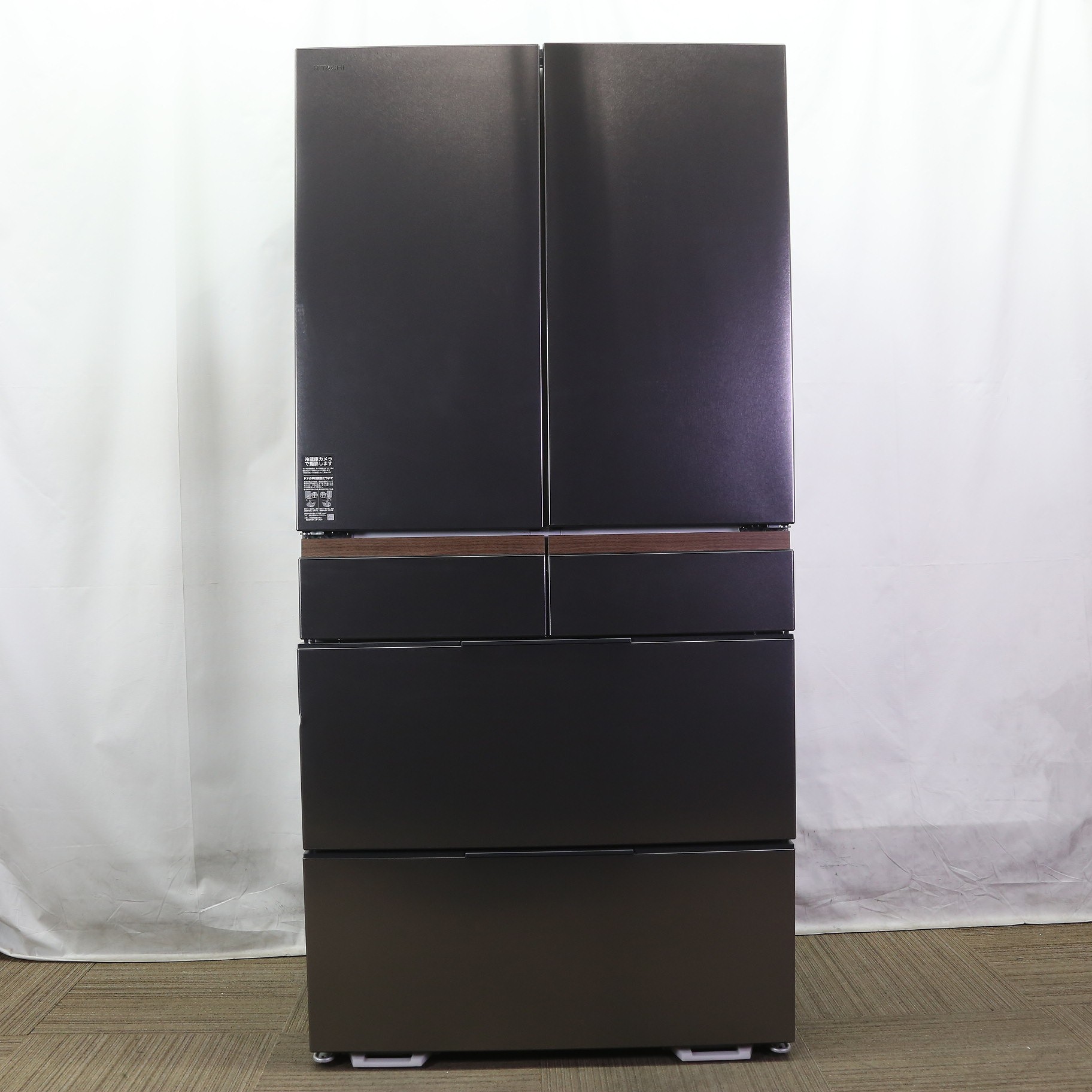 【中古】〔中古品〕 冷蔵庫 GXCCタイプ バイブレーションモーブグレー R-GXCC67W-H [幅88cm ／670L ／6ドア ／観音 ...
