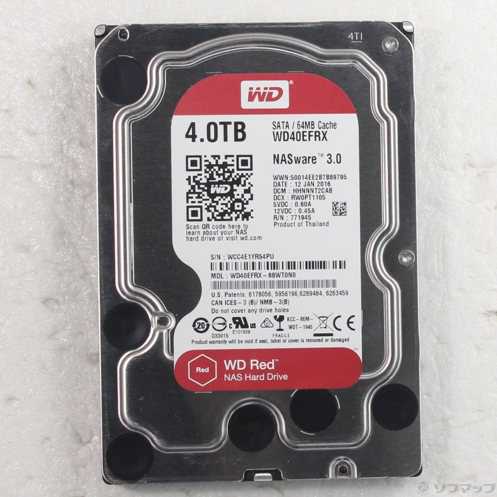 【中古】WD40EFRX [2133067271743] - リコレ！|ビックカメラグループ ソフマップの中古通販サイト