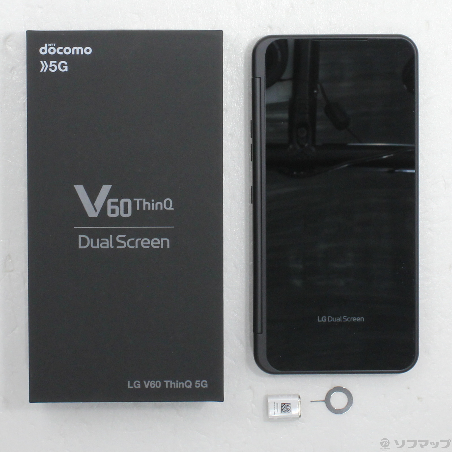 【中古】LG V60 ThinQ 5G 128GB ザ ブラック L-51A docomoロック解除SIMフリー [2133069903918 ...