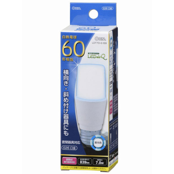 調光器非対応LED電球 （T形・全光束839lm／昼光色相当・口金E26） LDT7D-G IS9｜の通販はソフマップ[sofmap]