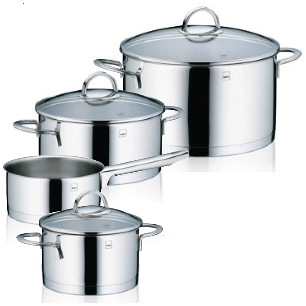 鍋4点セット（耐熱ガラス蓋付きキャセロール 16cm / 20cm / 24cm /ハンドル付き片手キャセロール 16cm）Cailin 10969 [IH対応]｜の通販はソフマップ[sofmap]