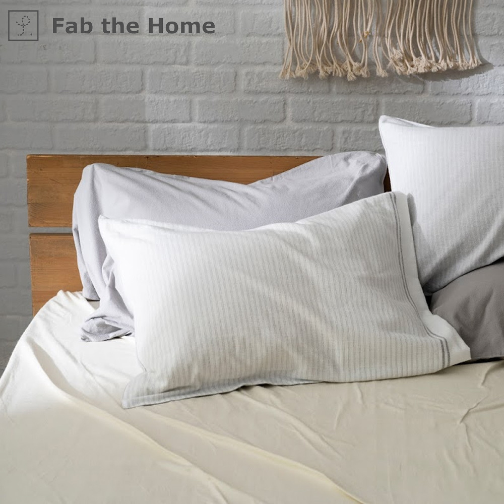 【まくらカバー】 レヴィ Mサイズ ホワイトxグレイ FH112182-101 [43×63cm枕用 /封筒タイプ]｜の通販はソフマップ[sofmap]