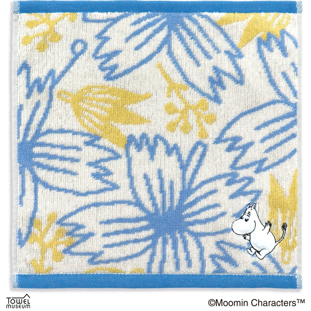 MOOMIN（ムーミン）踊る花 タオルハンカチ（約25×25cm） ブルー｜の通販はソフマップ[sofmap]