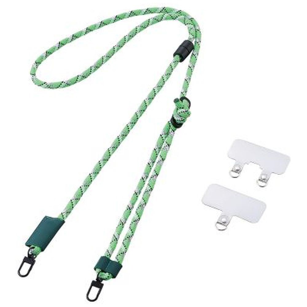 スマホ ショルダーストラップ 45～70cm カジュアルタイプ 安全機能付き グリーン P-STSDH2RFR06GN｜の通販はソフマップ[sofmap]