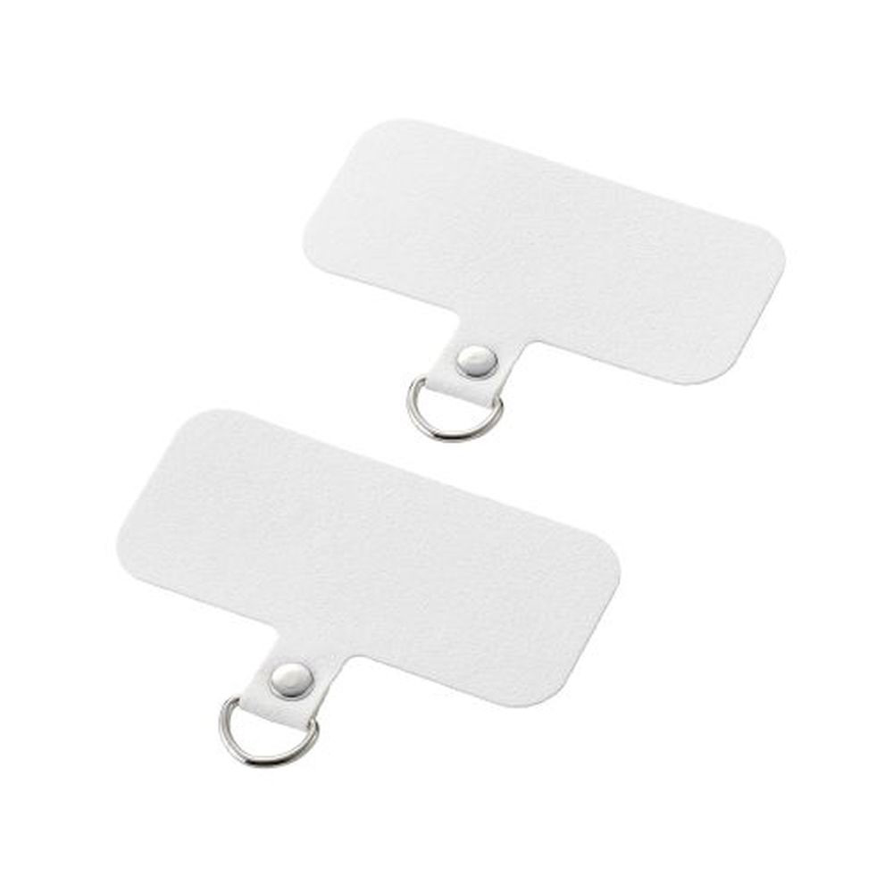 スマホ ストラップホルダー シート ケーブル穴用 1口タイプ 2枚入り ストラップシート タグパッチ ホワイト P-STHD1WHN｜の通販はソフマップ[sofmap]