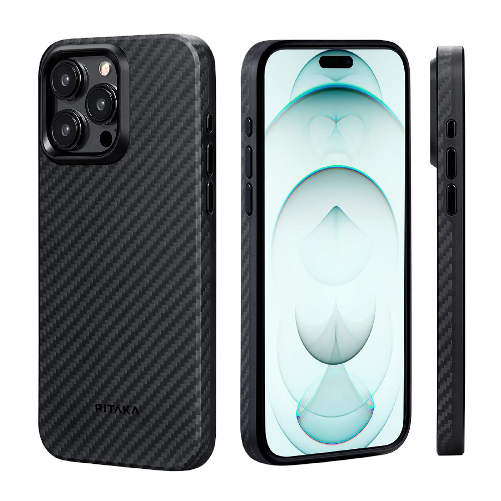 MagEZ Case 4 Pro for iPhone 15 Pro Max（6.1インチ） アラミド繊維ケース [Black/Grey Twill] 1500D Black/Grey ...