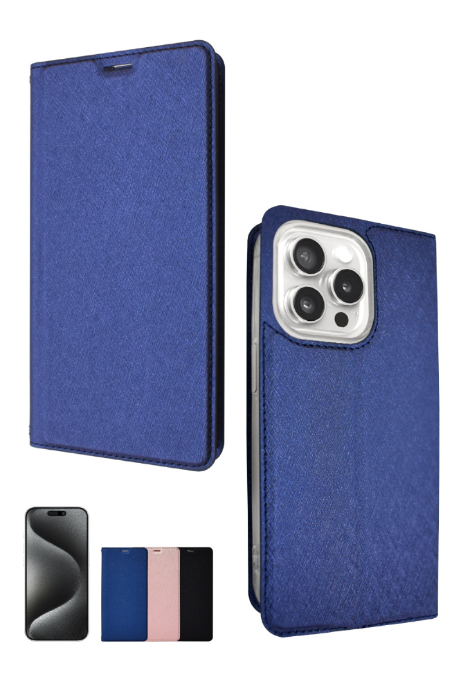 iPhone 15 Pro 手帳型 スリム手帳 ケース ブルー APIP15PSLDEBL｜の通販はソフマップ[sofmap]