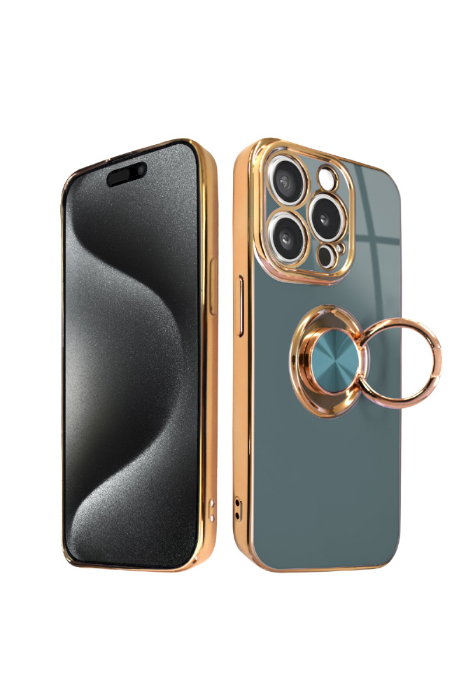 iPhone 15 Pro リング付キケース グリッティア ブルーグレー APIP15PCL5GR｜の通販はソフマップ[sofmap]