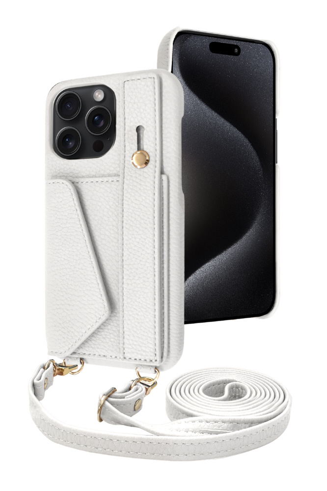 iPhone 15 Pro Max ショルダーケース アイファンデ5 ストリートモード スノーホワイト APIP15PMIF51WH｜の通販はソフマップ[sofmap]