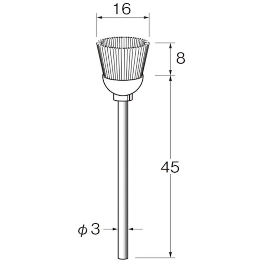 リューター 軸付カップ型ブラシ軸径（mm）： 3毛材： ステンレス線 B3219｜の通販はソフマップ[sofmap]