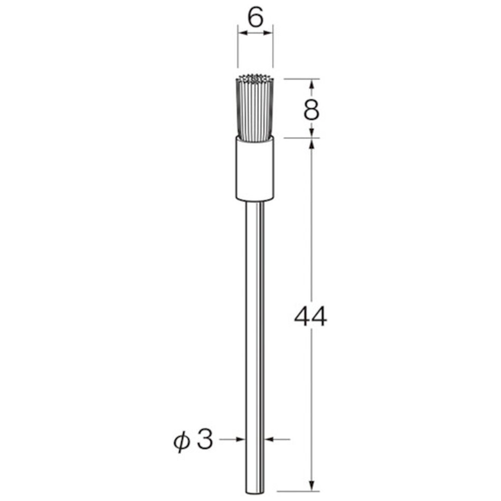 リューター 軸付エンド型ブラシ軸径（mm）： 3毛材： ナイロン B4215｜の通販はソフマップ[sofmap]