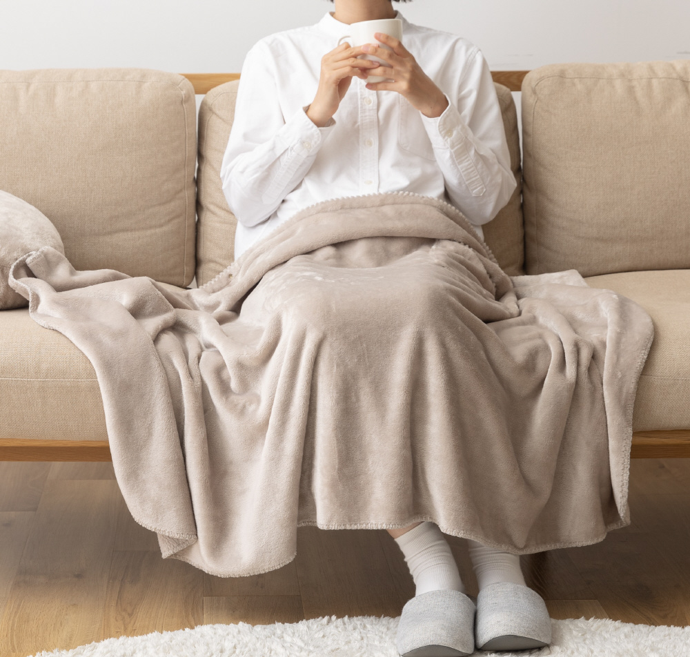 mofua(モフア) プレミアムマイクロファイバー 3WAYブランケット 138×93cm グレージュ｜の通販はソフマップ[sofmap]