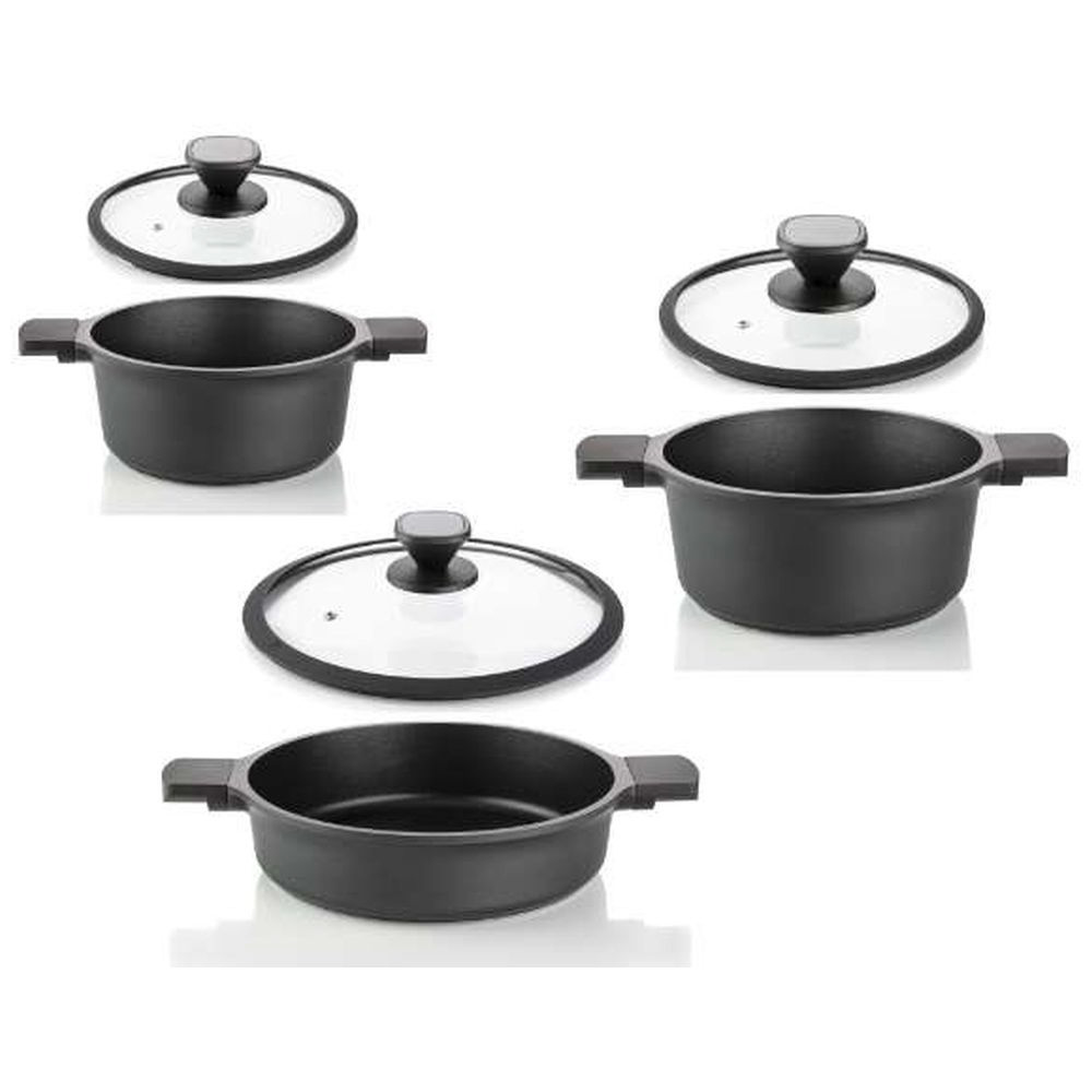 蓋付キャセロールセット（20/24/28cm）3P COOK&SPACE グレー 098333-ST [IH対応]｜の通販はソフマップ[sofmap]