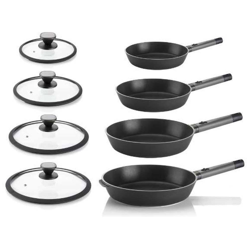 IH対応 蓋付フライパンセット（20/24/28/30cm）4P COOK&SPACE グレー 099333-ST｜の通販はソフマップ[sofmap]