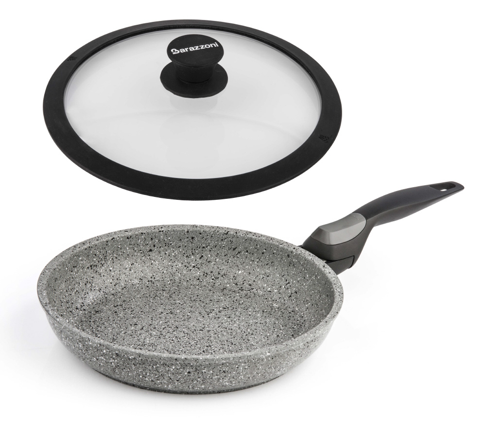 シリコンエッジ耐熱ガラス蓋付 フライパン（28cm） INDUCTION FACILE グレー 85510602887-SL [IH対応]｜の通販はソフマップ[sofmap]