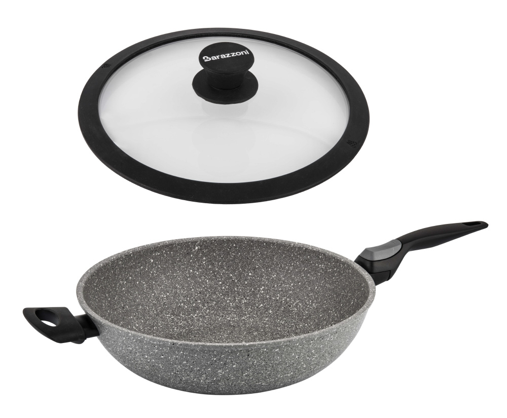 シリコンエッジ耐熱ガラス蓋付 ウォーク（32cm） INDUCTION FACILE グレー 85515613287-SL [IH対応]｜の通販はソフマップ[sofmap]