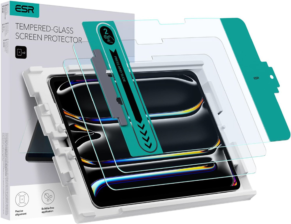 13インチiPad Pro（M4）用 ガラススクリーン保護フィルム（2枚入） ESR Tempered-Glass Screen Protector iPad Pro 13 M4｜の通販は ...