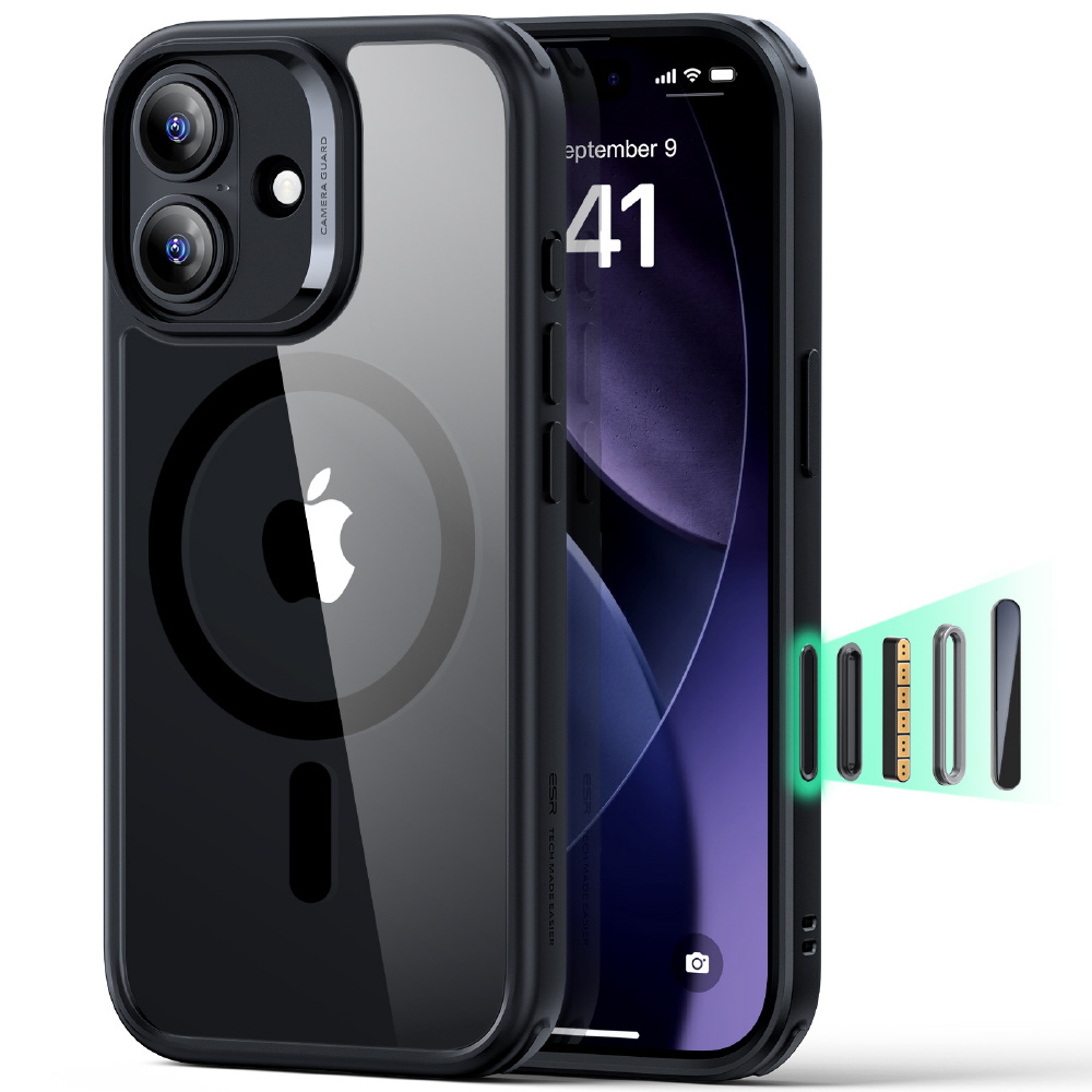 iPhone 17 (6.3インチ）MagSafe対応、ミリタリーグレードハードケース クリアブラック 1A86100301｜の通販は ...