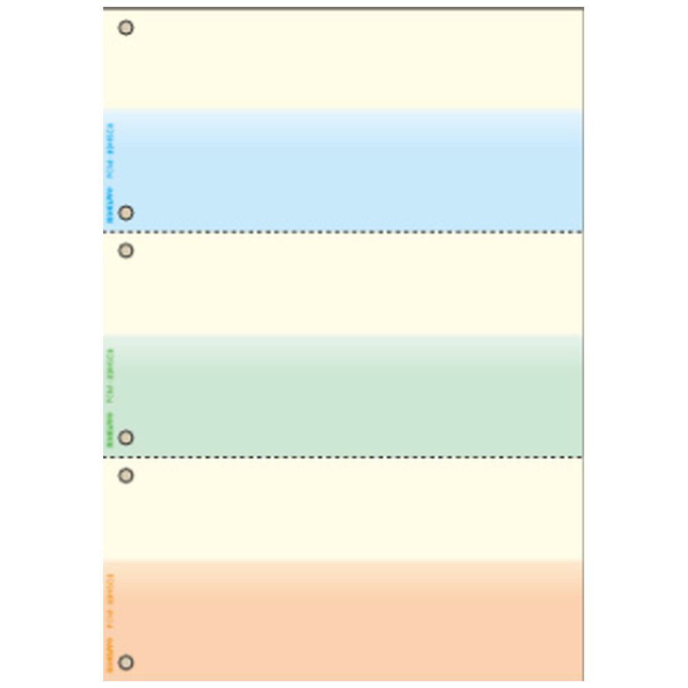 〔各種プリンタ〕プリンタ帳票マルチタイプ [A4 /500枚] 6穴・3分割(99x210x0.09mm) カラー PCM-39HSC3｜の通販はソフマップ[sofmap]