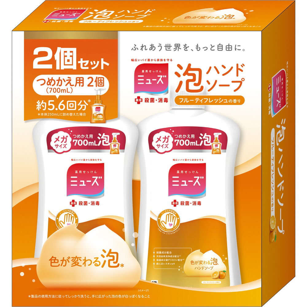 ミューズ泡ハンドソープ フルーティフレッシュの香り つめかえ用 700mL×2個｜の通販はソフマップ[sofmap]