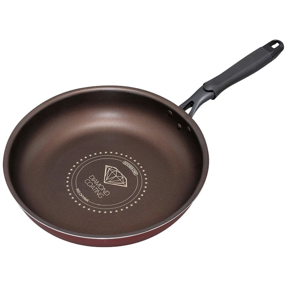 ダイヤモンドコートフライパン（28cm） レッド／ダークブラウン DGS-F28[IH非対応]｜の通販はソフマップ[sofmap]