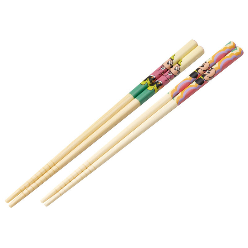箸 21cm ミニーマウス ボーダー 木製 日本製 （ お箸 はし 大人 木 天然木 和食器 カトラリー ミニー おはし ハシ 木製箸 女性 ボーダー柄 1膳 Disney ピンク 単品