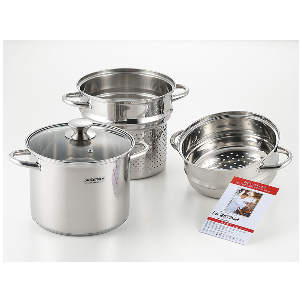 「ラ・ベットラ」IH200V対応 スチーム＆パスタポット20cm｜の通販はソフマップ[sofmap]